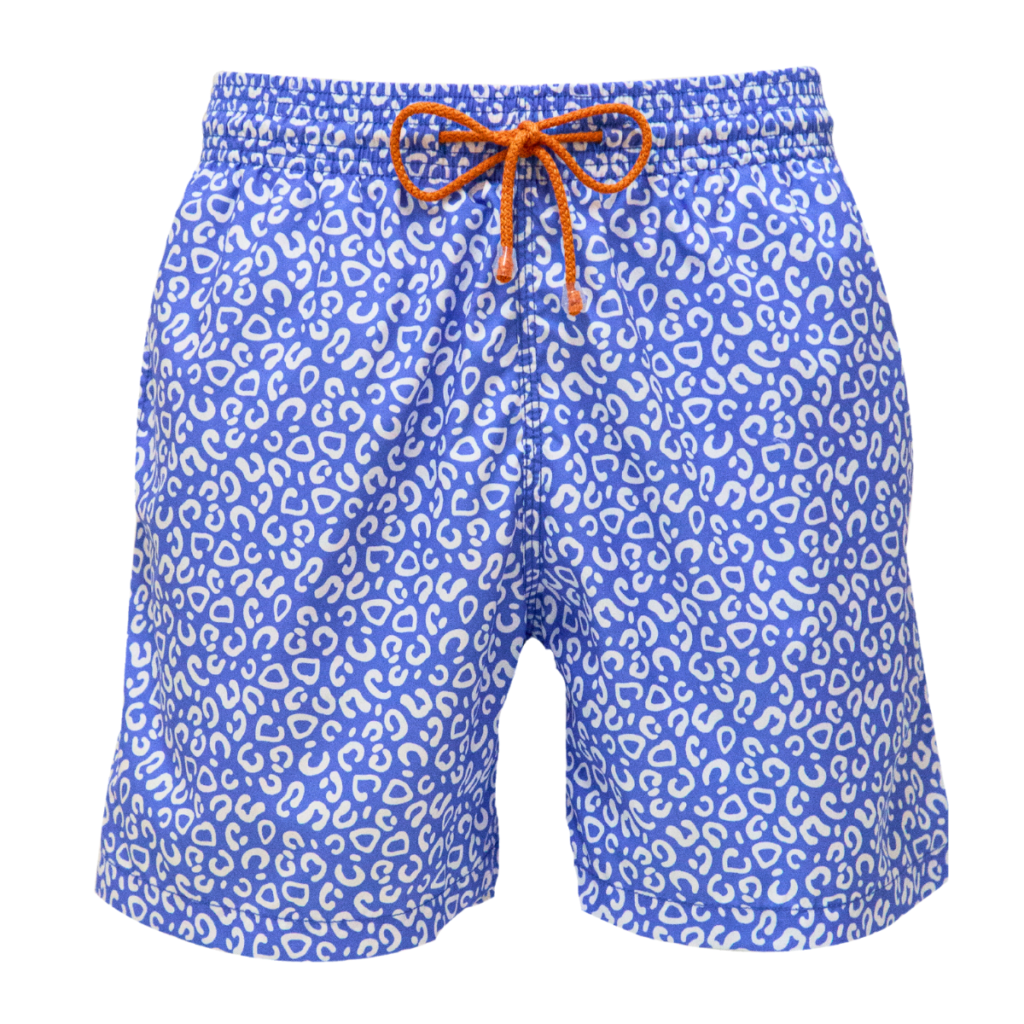 MEN SWIMWEAR CLASSIC Leopard Blue - Aqua Swimwear